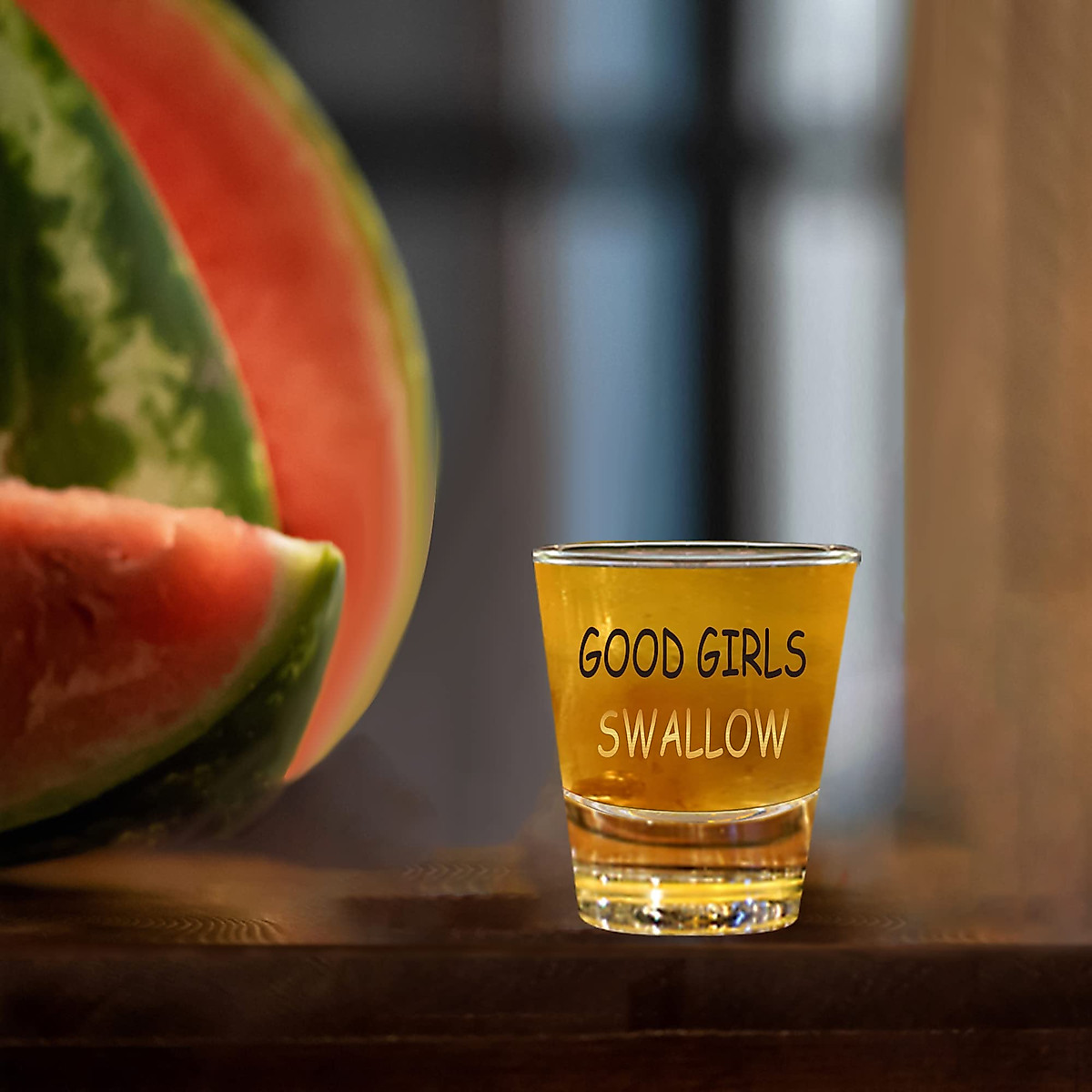Good Girls Swallow Shot Glasses, Funny Shot Glass Perfect For Bachelorette & Bachelor Parties, Humorous Gag Gifts for Men Women, Gift Idea for Her