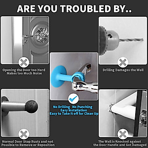 3PCS Premium MILEQEE Door Handle Stopper for Door Wall Protector, Door Knob Silencers, Silicone Noise Stoppers for Slamming Doors, Soft Sound Dampening Doorstop Bumpers, Quiet Catch Suction Cup White