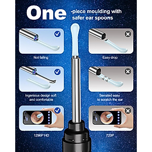 Ear Wax Removal Kit,Ear Cleaner with Camera,Ear Cleaning Kit 1269P HD Otoscope with Lights and 6 Ear Picks, Earwax Removal for Adults and Children
