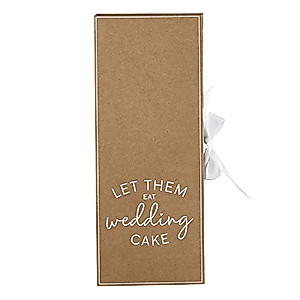 Santa Barbara Design Studio Stainless Steel Wedding Cake Server Set Cardboard Book Gift Set, 2-Pieces, Let Them Eat Cake Set