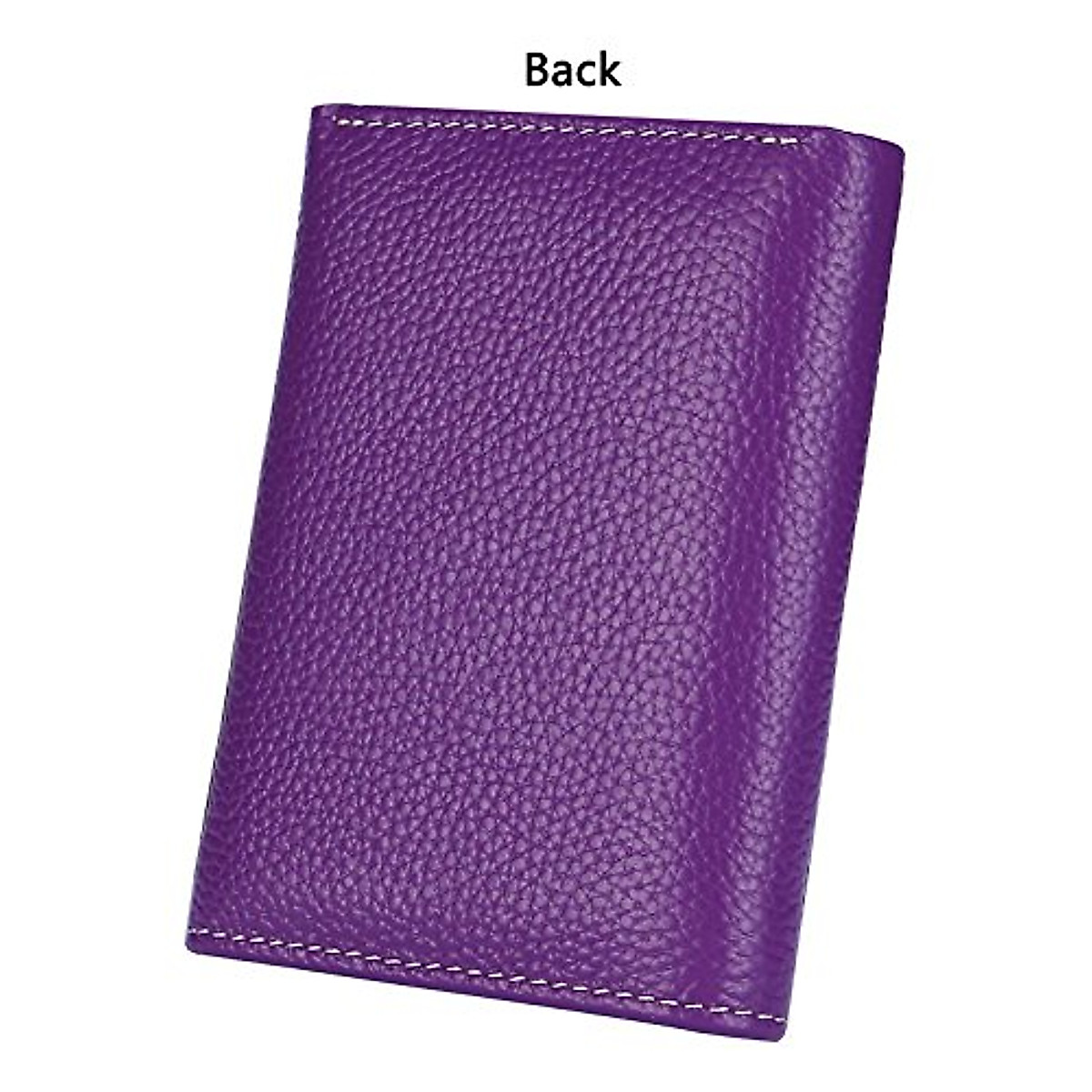 AINIMOER Small Leather Wallet for Women, Slim Compact Credit Card Holder RFID Blocking Wallets Organizer with Coin Pocket, Lichee Purple