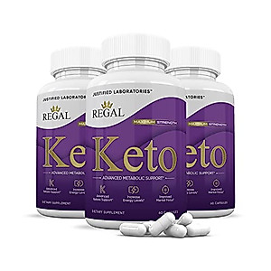 (3 Pack) Regal Keto Pills 800MG Includes Apple Cider Vinegar goBHB Exogenous Ketones Advanced Ketosis Support for Men Women 180 Capsules