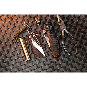 KOVCHEGART handmade pocket knife kiridashi, edc utility knife, neck knife (n690 steel cryo treated, OSA02 4.1 inch)