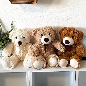 MorisMos 3 Packs Teddy Bears Bulk Stuffed Animals, Cute Small Teddy Bear Plush Toys, Little Stuffed Bear for Kids on Centerpiece Baby Shower, 14 Inches