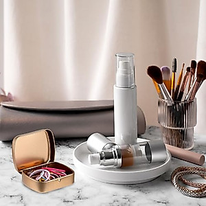 Hinged Tin Boxes with Lid, 4 Pieces Rectangular Tin Box Containers Small Metal Storage Box Portable Stash Box Empty Metal Tins with Lids for Candy Cookiesjewelry Beads Key Earrings Organizer, Gold