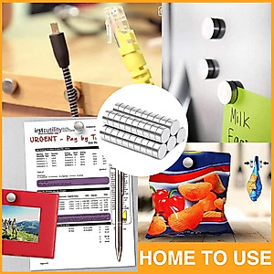 TRYMAG Small Magnets, 50Pcs Strong Refrigerator Magnets Tiny Rare Earth Magnets for Whiteboard, Mini Round Neodymium Disc Magnets for Crafts, DIY, Science, Office Magnets