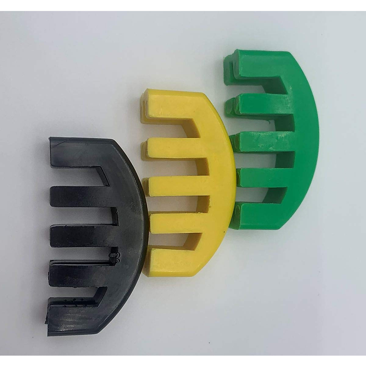 3PCS Violin Practice Mute, Rubber Practice Violin Silencer for 4/4 Violin Volume Control, Black, Green, Yellow
