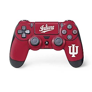 Skinit Decal Gaming Skin Compatible with PS4 Controller - Officially Licensed Indiana University IU Hoosiers Design