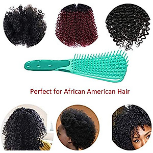 Detangling Hair Brush for Thick Hair,African American Hair Brush for Women Detangler Brush for Curly Hair,Natural Black Hair,3a/4b/4c Hair and Fine Hair for Kids and Women(Green)
