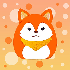 PLAYNICS Large Fox Plush Pillow Stuffed Animal Toy,13" Big Size Cute Soft Toys Fat Kawaii Hugging Stuff Cuddle Huggable Plushie Toy,Gift for Kids