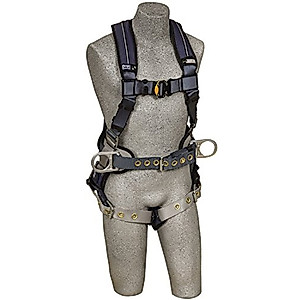 3M DBI-SALA ExoFit XP 1110176,Back D-Ring, Belt With Pad And Side D-Rings, Tongue Buckle Leg Straps, Removable Comfort Padding,Blue, Medium