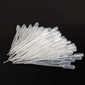 Familyhouse 1/2/3/5ML Disposable Plastic Transfer Pipettes Essential Oils Calibrated Dropper for Lab and Makeup, Pack of 100