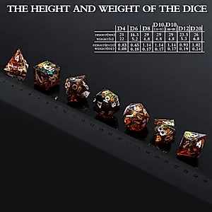 DND Dice Set Dice Set for Dungeons and Dragons Sharp Edge DND Dice Resin DND Dice Polyhedral Dice Set DND Dice Set Sea Magic