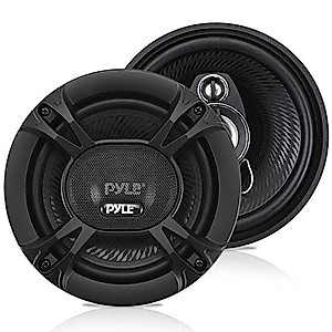 Pyle 3-Way Universal Car Stereo Speakers - 300W 6.5” Triaxial Loud Pro Audio Car Speaker Universal OEM Quick Replacement Component Speaker Vehicle Door/Side Panel Mount Compatible PL613BK (Pair)