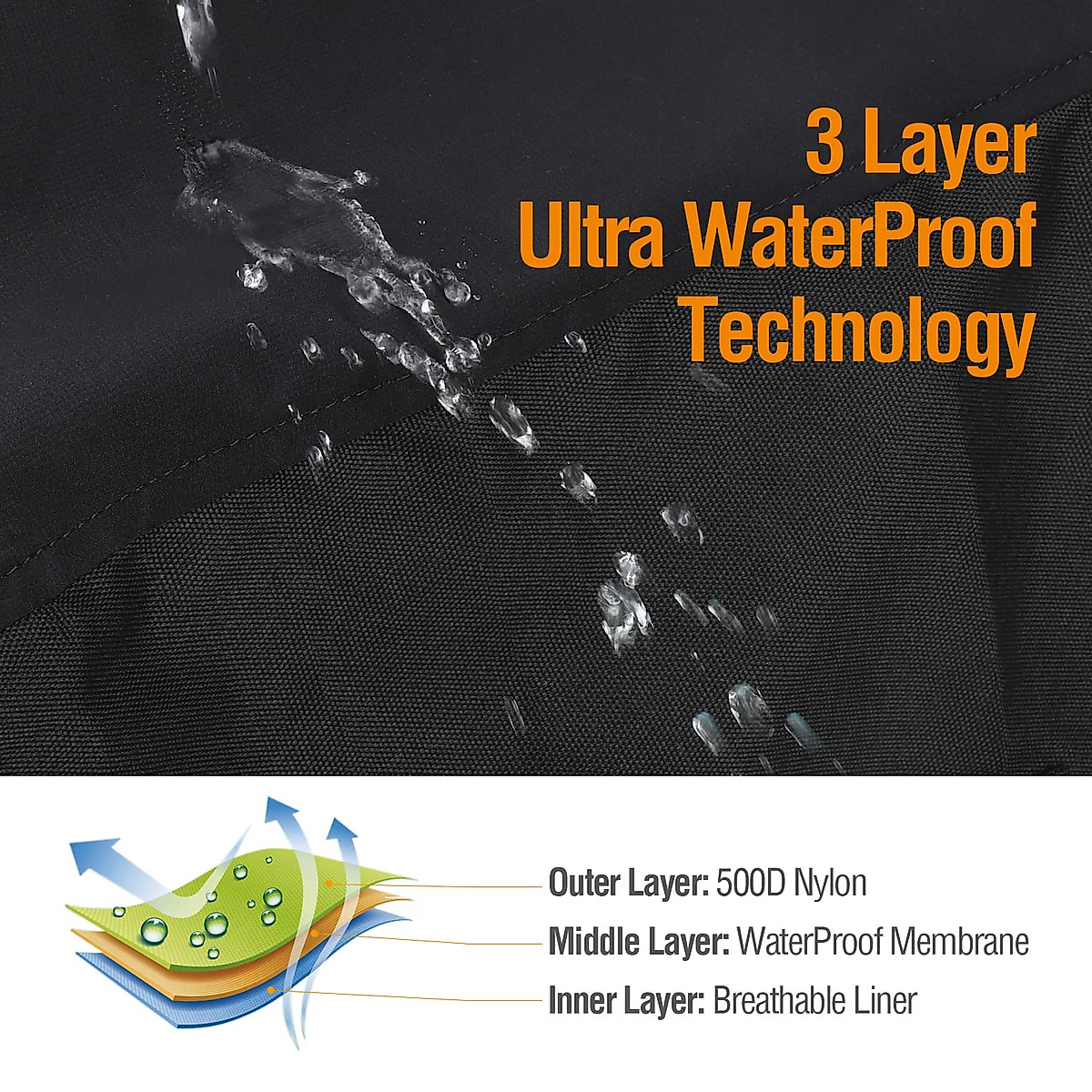 Leg Gaiters Waterproof Snow Boot Gaiters for Snowshoeing, Hiking, Hunting, Running, Motorcycle Anti-Tear Oxford Fabric, TPU Instep Belt Metal Shoelace Hook Adjustable top Buckle Strap for (Black, XL)