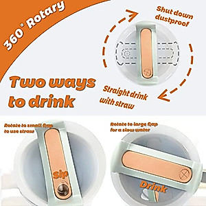 EXQUILEG 40 OZ Tumbler Lids Fit for Stanley Cup, Replacement Lids Fit for 40 OZ Stanley Adventure Quencher Travel Tumbler, Spill Proof Tumbler Cover for Stanley Cup Accessories (2 Pack, Pink)