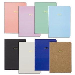 Iridipity 8 Pack Small Notebook Pocket Notebook Small notepad Mini notebooks 3.5x5 inches stationary supplies for work,travel,adults (8)