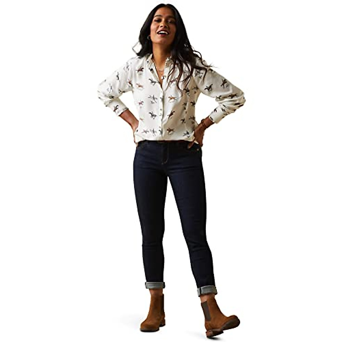 Ariat Female Clarion Blouse Fresh Print Small