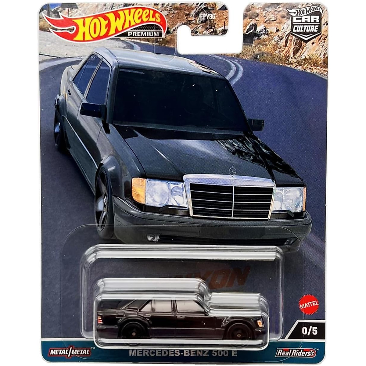 Hot Wheels 2023 Car Culture Canyon Warriors Mercedes Benz 500 E Chase 0/5 Diecast Vehicle