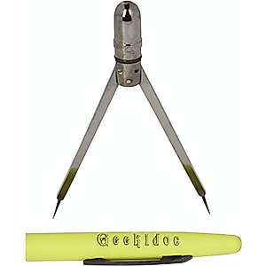 EKG Calipers - ECG Pen Style Caliper - Geekidoc Quality, high-Quality Metal, Designed to Last Entire Career (Yellow-Green)