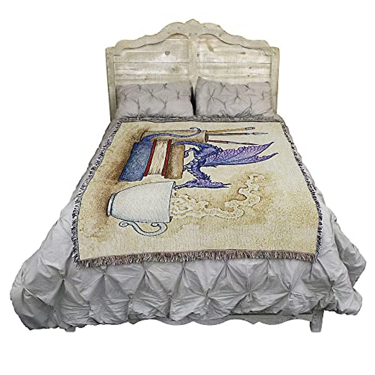 Pure Country Weavers Whats in Here Blanket by Amy Brown - Fantasy Dragon Gift Tapestry Throw Woven from Cotton - Made in The USA (72x54)