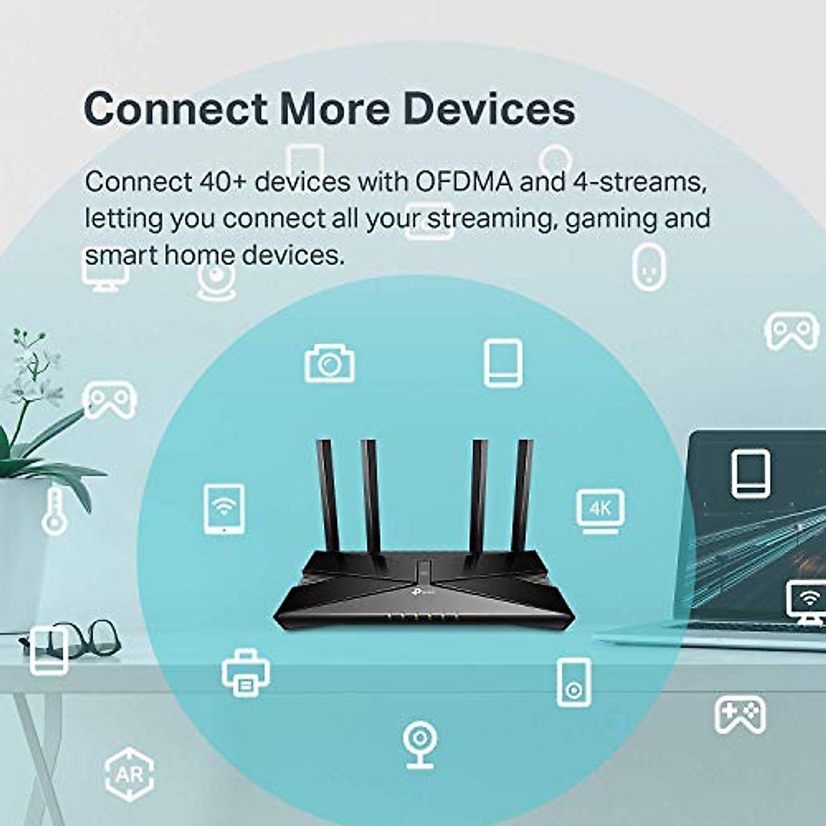 TP-Link WiFi 6 AX3000 Smart WiFi Router (Archer AX50) – 802.11ax Router, Gigabit Router, Dual Band, OFDMA, MU-MIMO, Parental Controls, Built-in HomeCare,Works with Alexa