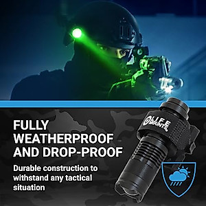 Life Mounts - LED Tactical Helmet ARC Rail Light - Stay Safe and Light Your Way - Great for Military, Airsoft and Other Tactical Helmets - Durable and Detachable - Green Light