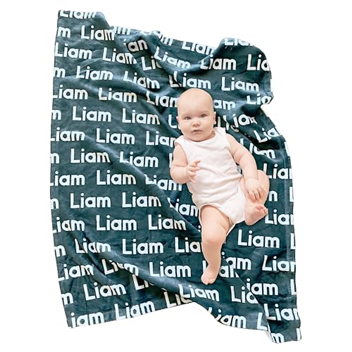 Custom Name Blanket, Personalized Lightweight Plush Blanket (Baby 30x40 inches)