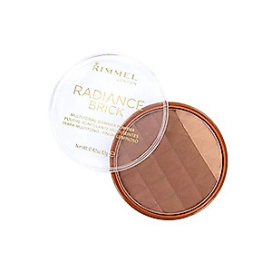 Rimmel London Radiance Brick - 001 Light - Bronzer, Radiant Finish, Ultra-Fine, Adds Dimension, 0.42oz