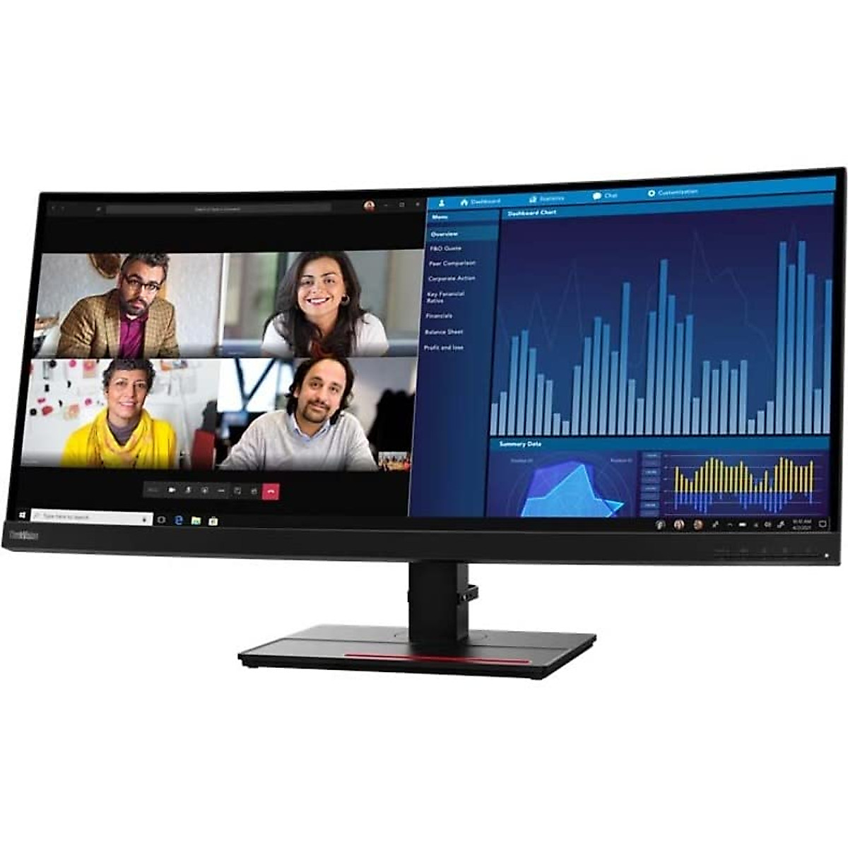 Lenovo ThinkVision P34w-20 34.1" UW-QHD Curved Screen WLED LCD Monitor - 21:9 - Raven Black