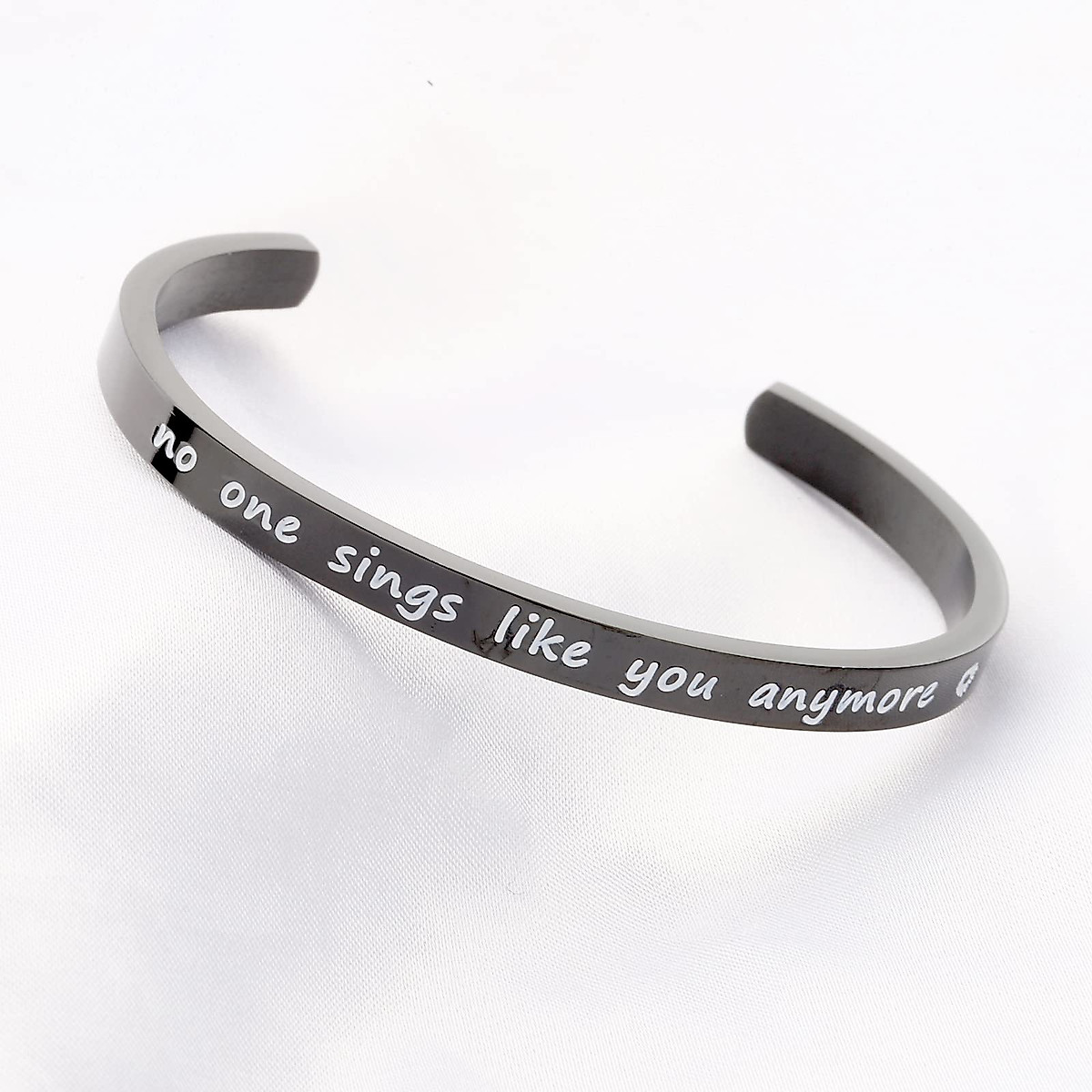 TGBJE Music Inspirational Gift No One Sings Like You Anymore Bracelet cuff Music Lover Fans Gift (BL singer cuff)