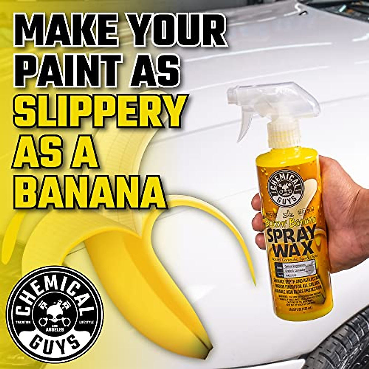 Chemical Guys WAC21516 Blazin' Banana Spray Wax, Natural Carnauba Gloss, Safe for Cars, Trucks, SUVs, RVs & More, 16 fl oz