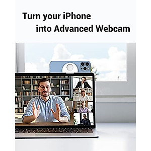 Fumuxry Continuity Camera Mount for MacBook Air, Pro Compatible with Magsafe for iPhone 14/13/ 12 Series, iPhone Webcam Mount for iOS 16 & macOS Ventura