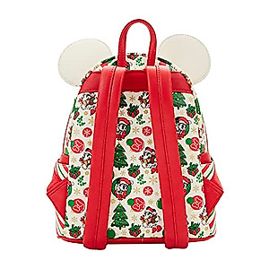 Loungefly Minnie Mouse Christmas Holiday Themed Womens Double Strap Shoulder Bag Purse