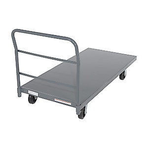 Vestil ECSPT-3060 Steel Smooth Deck Platform Truck 30 in. x 60 in. 2000 Lb. Capacity Gray