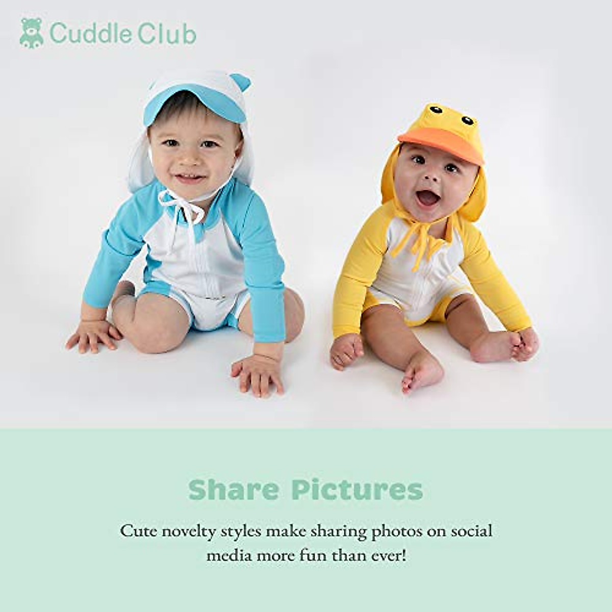 Cuddle Club Baby and Toddler One-Piece Swimsuit | UPF 50+ All-Day UV Protection Infant Sunsuit