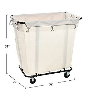 Household Essentials, Black Commercial Laundry Cart
