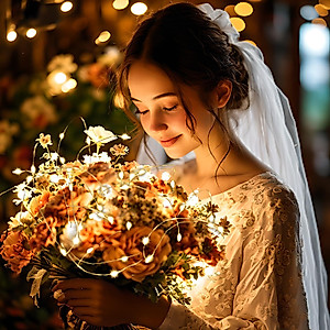 Etinga 12 Pack Fairy Lights Battery Operated String Lights, 10 LED on 3.3ft Silvery Copper Wire,High Brightness for Wedding Christmas Flowers Gift Box Decoration (12 Pack, Warm White)