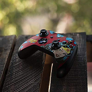 Skinit Decal Gaming Skin compatible with Xbox One S Controller - Officially Licensed Warner Bros Wonder Woman Vintage Profile Design