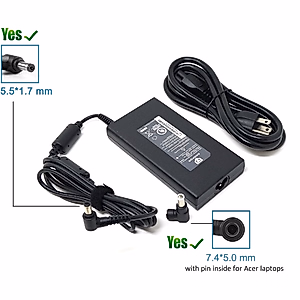 AC Adapter for Acer Predator Helios 300 PH315-51-78NP PH317-51-787B PH315-53-72XD And Nitro 5 AN515-41 AN515-43 AN515-51 AN515-52 AN515-53 AN515-54 AN515-55 AN517-51 Gaming Laptop Power Supply Charger