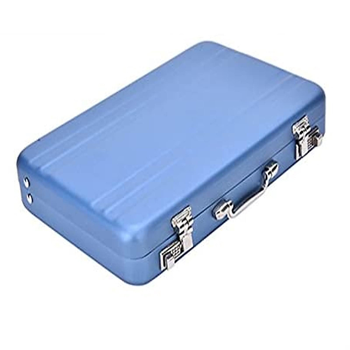 Kangsanli Metal Mini Briefcase Card Holder Case Box,Business Card Organizer for Man and Woman,Card Case Id Holders Luxury Credit Card Holder（Blue）
