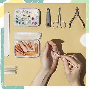 ISKYBOB 6 Packs Rectangle Small Clear Plastic Storage Containers Box Case with Hinged Lid Crafts Organizer for Crayons, Bobby Pin, Beads (2.6 x 1.8in)