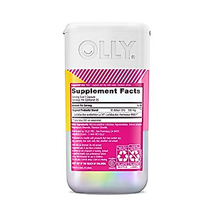 OLLY Happy Hoo-Ha Capsules, Probiotic for Women, Vaginal Health and pH Balance, 10 Billion CFU, Gluten Free - 25 Count