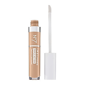 No7 Lift & Luminate Triple Action Serum Concealer - Light - Anti Aging Liquid Concealer Makeup for Blemishes & Dark Circles - Medium to Full Coverage Concealer for Face (8ml)