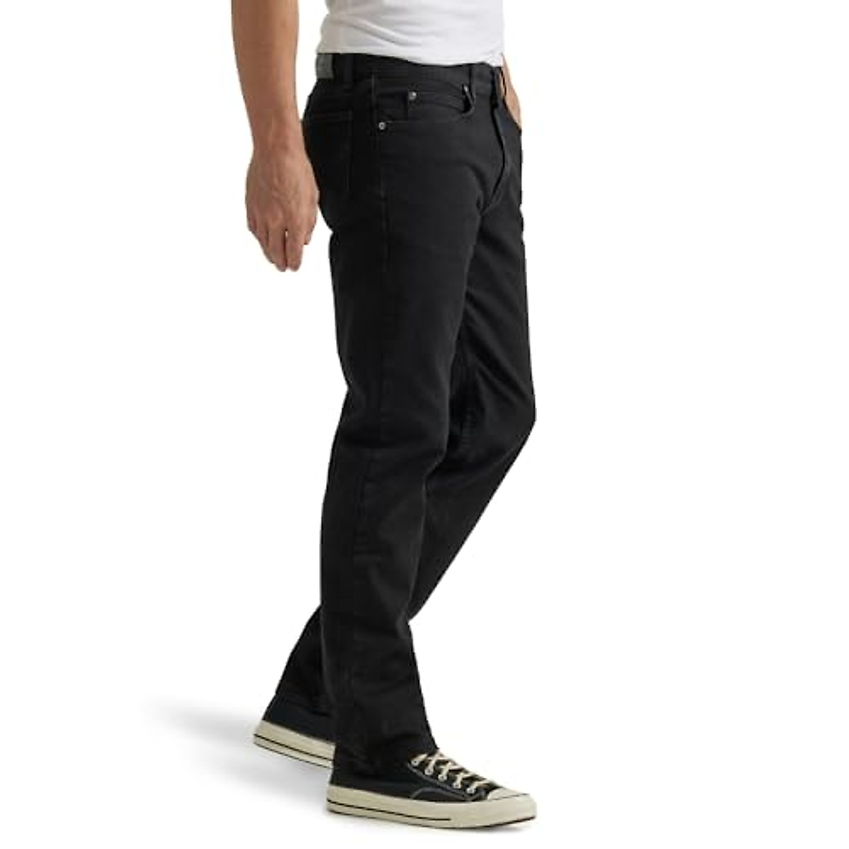 Lee Men's Legendary Regular Straight Jean, Overdye Black, 34W x 32L