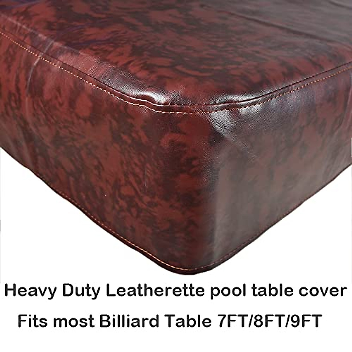 Heavy Duty Leatherette Billiard Pool Table Cover, Pool Table Cover 8 Feet, Waterproof Protection for Pool Balls Billiard Set, Pool Table Accessories, Billiards Accessories(8FT/Brown)