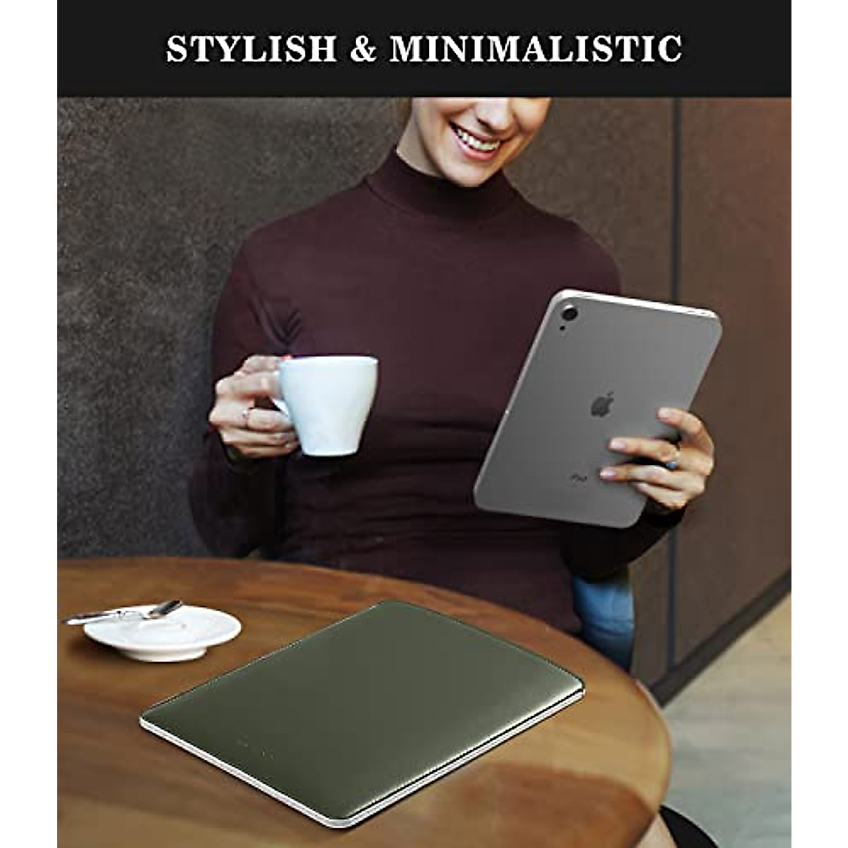 MoKo 9-11 Inch Tablet Sleeve, PU Leather Briefcase Slim Stylish Case Fits New 11-inch iPad Pro M4/iPad Air M2 2024, iPad Air 5/4/3th 10.9/10.5, iPad 10/9/8th Gen 10.9/10.2,Tab S8/S9 11, Midnight Green