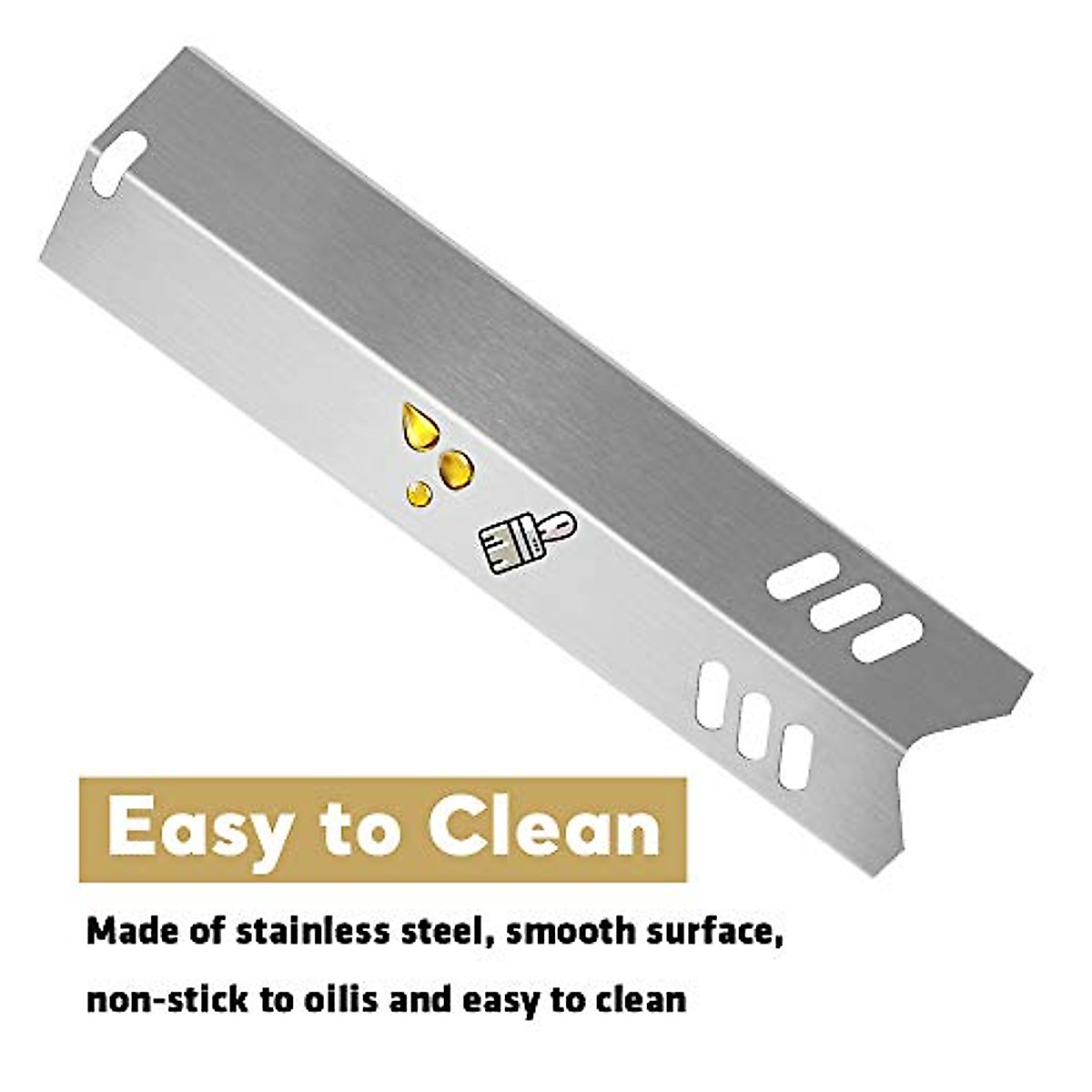 Uniflasy 15 Inch Heat Plate for Backyard BY15-101-001-02, BY13-101-001-13, Dyna-Glo DGF493BNP, GBC1059WB,Uniflame GBC1059WB, DGF510SBP, Montana and More, 4 Pack