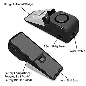 Upgraded Door Stop Alarm Hotel Door Security Devices - Tools for Traveling Door Stopper Home Safety