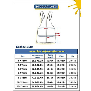 KIDSCOOL SPACE Girls Bibs Pocket Adjustable Straps Casual Jean Overall Dress,Blue,6-7 Years